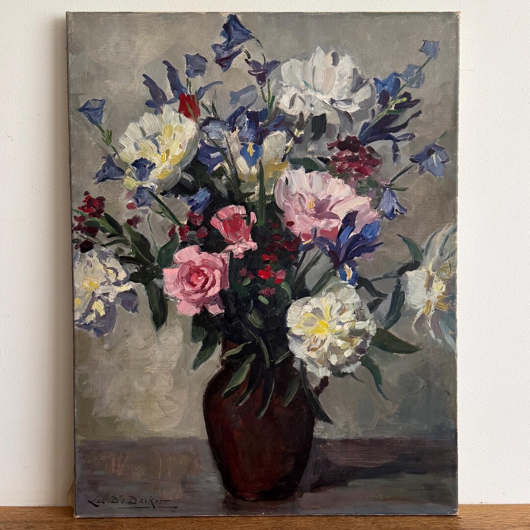 Spring Flowers Still Life Oil Painting, Original Floral Art, Large - Etsy