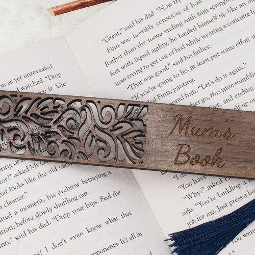 Personalised Engraved Wooden Bookmark Gift for a Book Lover - Etsy UK
