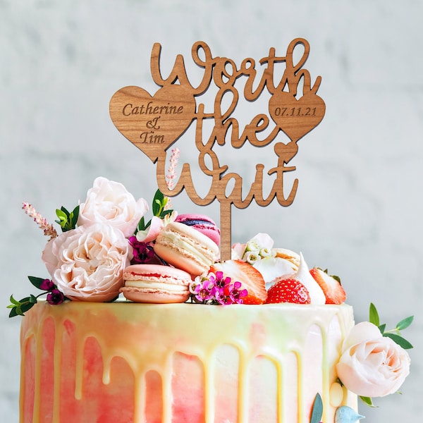 Wooden Wedding Cake Toppers - Etsy