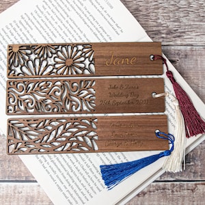 Personalised Engraved Wooden Bookmark Gift for a Book Lover - Etsy UK
