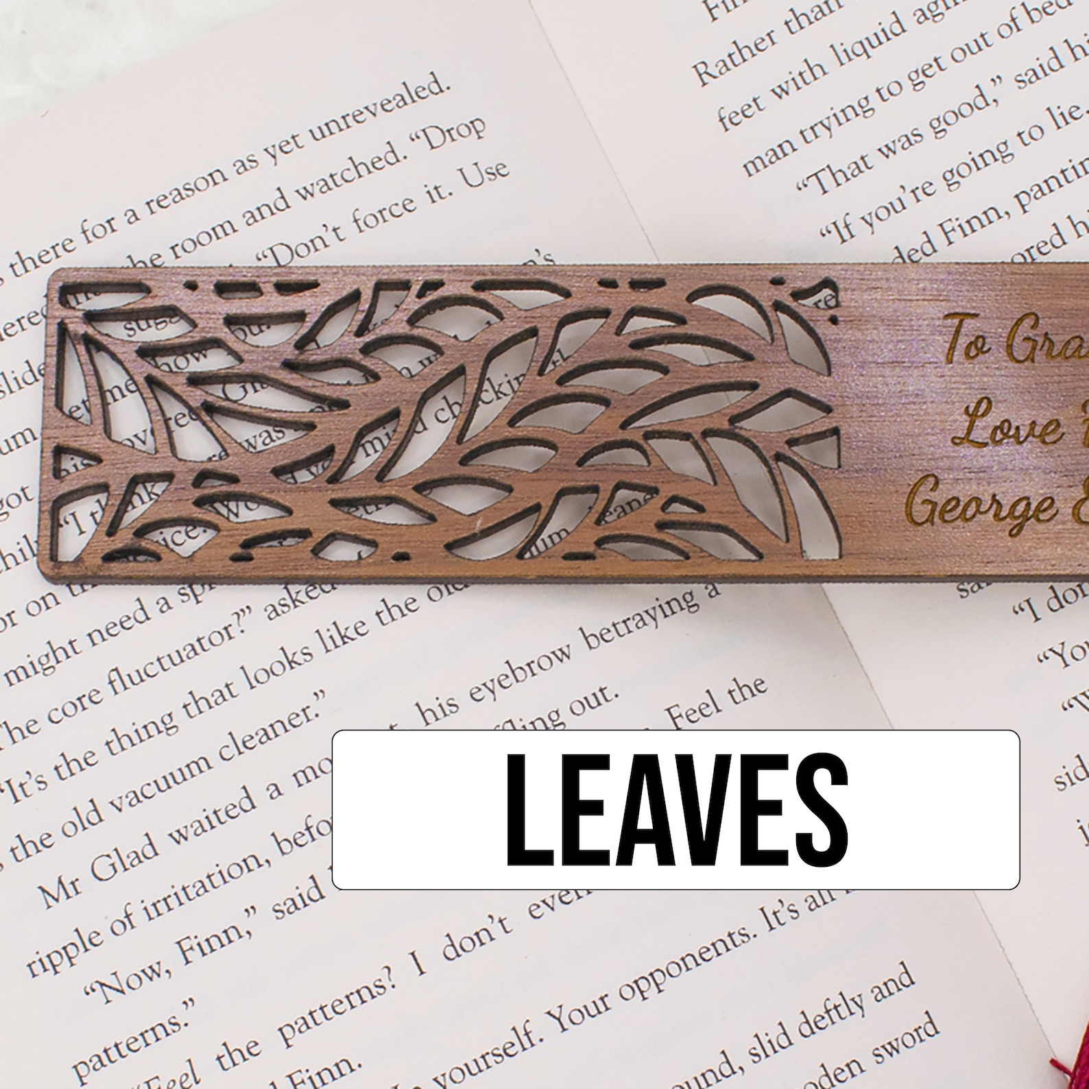 Personalised Engraved Wooden Bookmark Gift for a Book Lover - Etsy UK