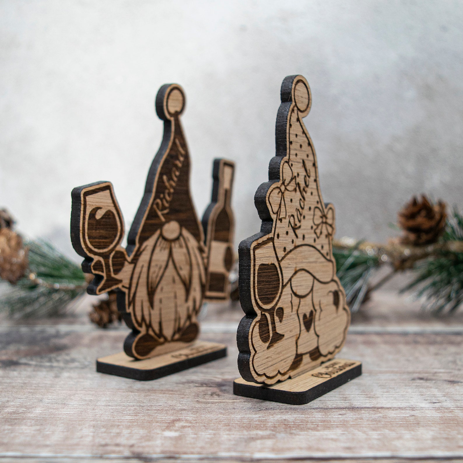 Christmas Gonk Table Settings Personalised Christmas Table | Etsy