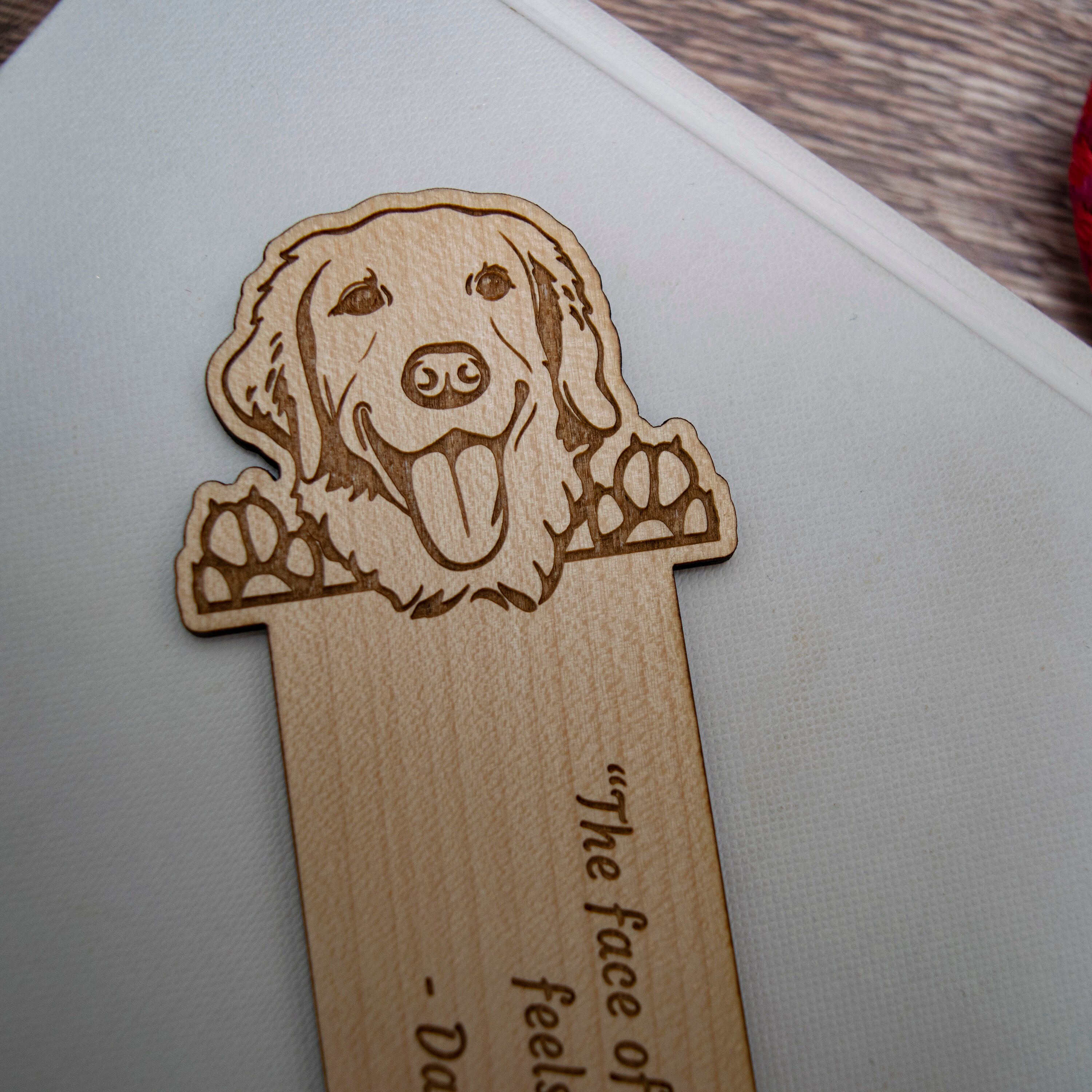 Personalised Wooden Golden Retriever Bookmark Wood Bookmark - Etsy