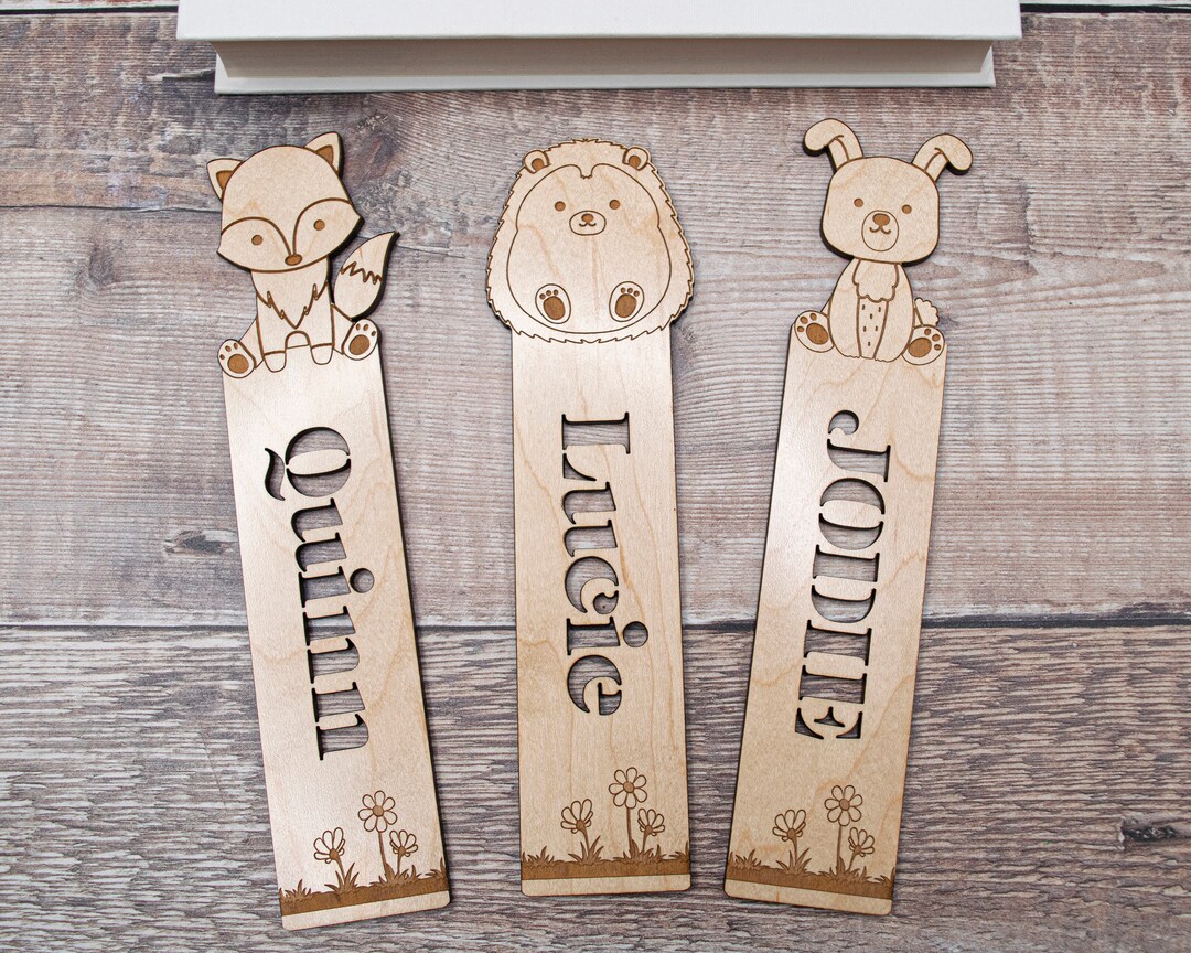 Personalised Woodland Animals Bookmark, Bookish Birthday Gift for Child ...