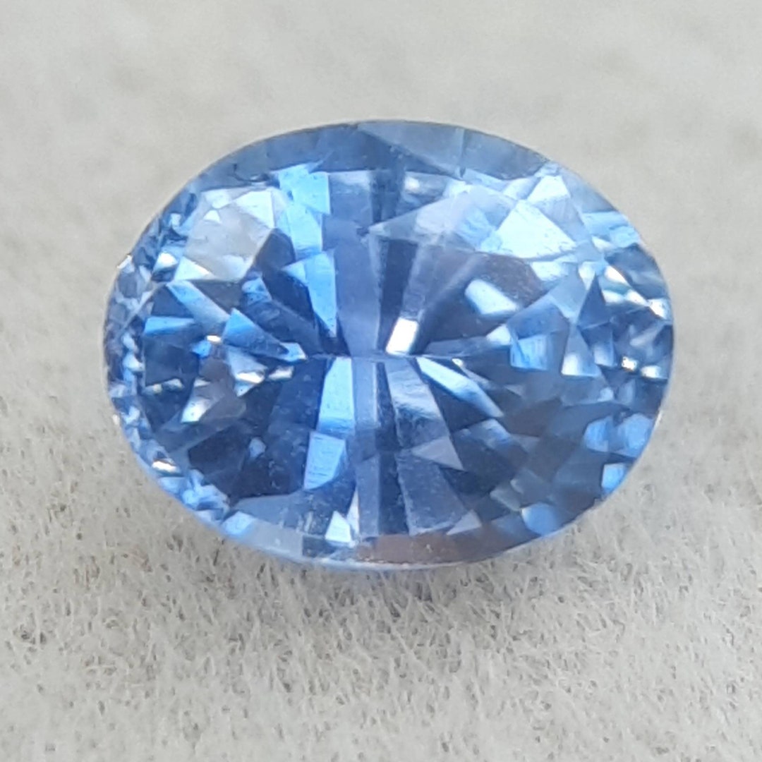 Pastel Blue Sapphire - 0.75 Carat - Ceylon Sapphire Ring - Oval ...