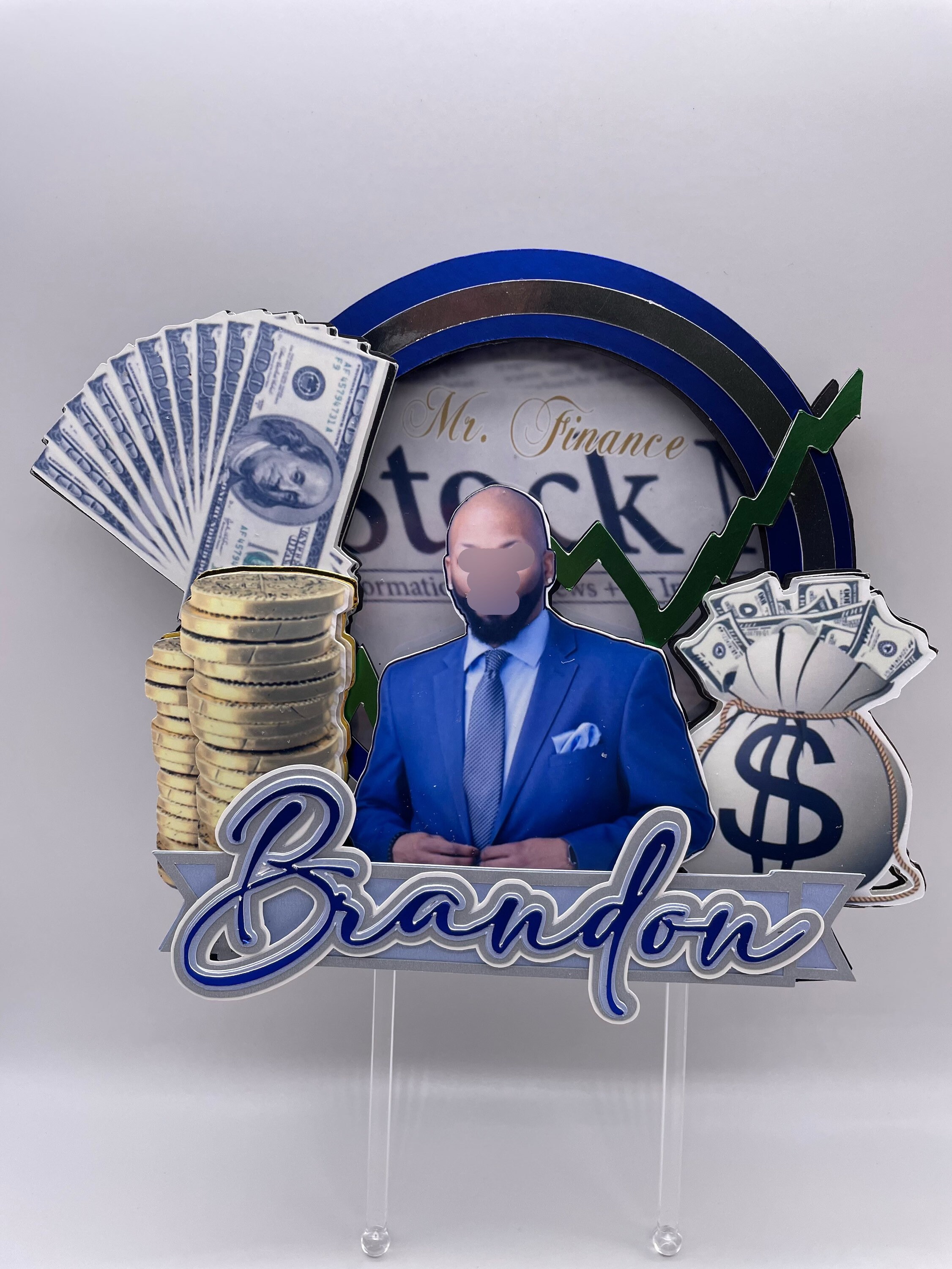 Custom Money, Finance Cake Topper - Etsy