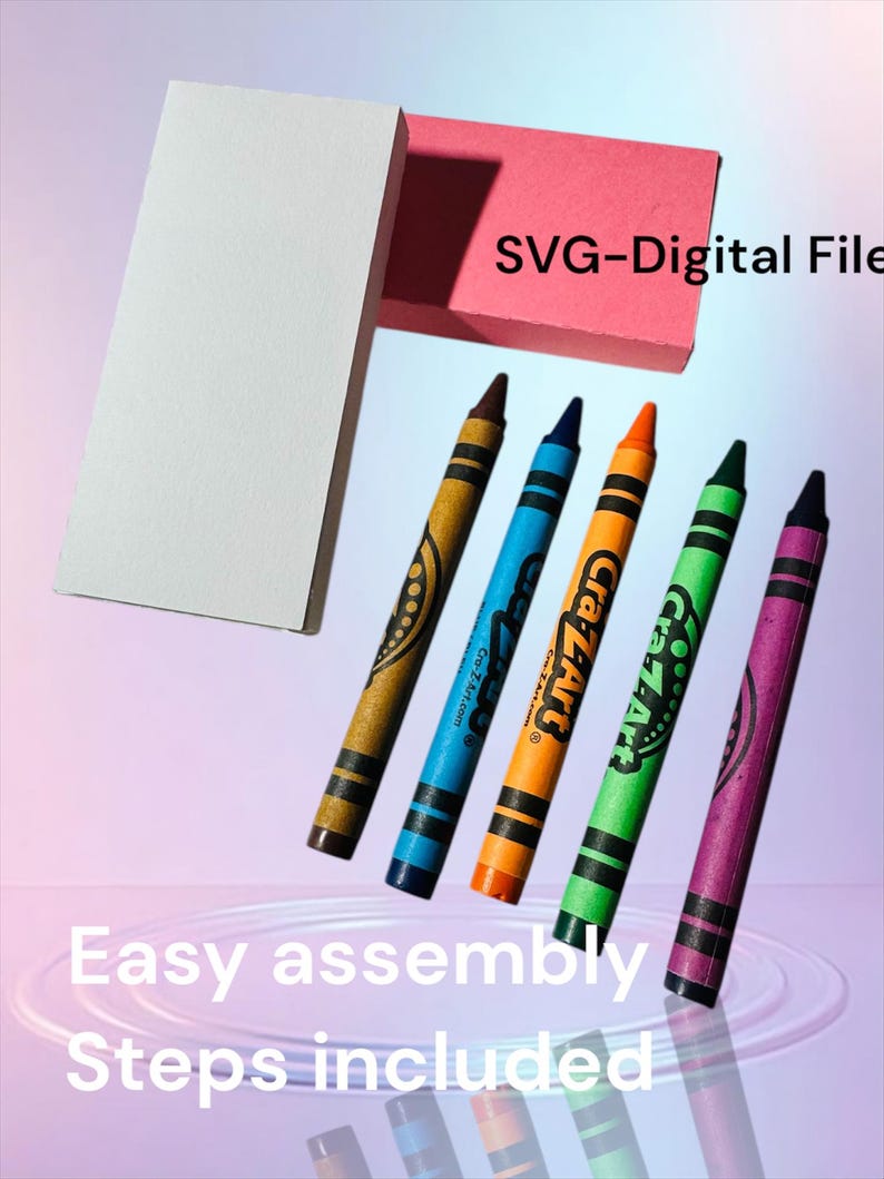 5 Crayon SVG File - Etsy