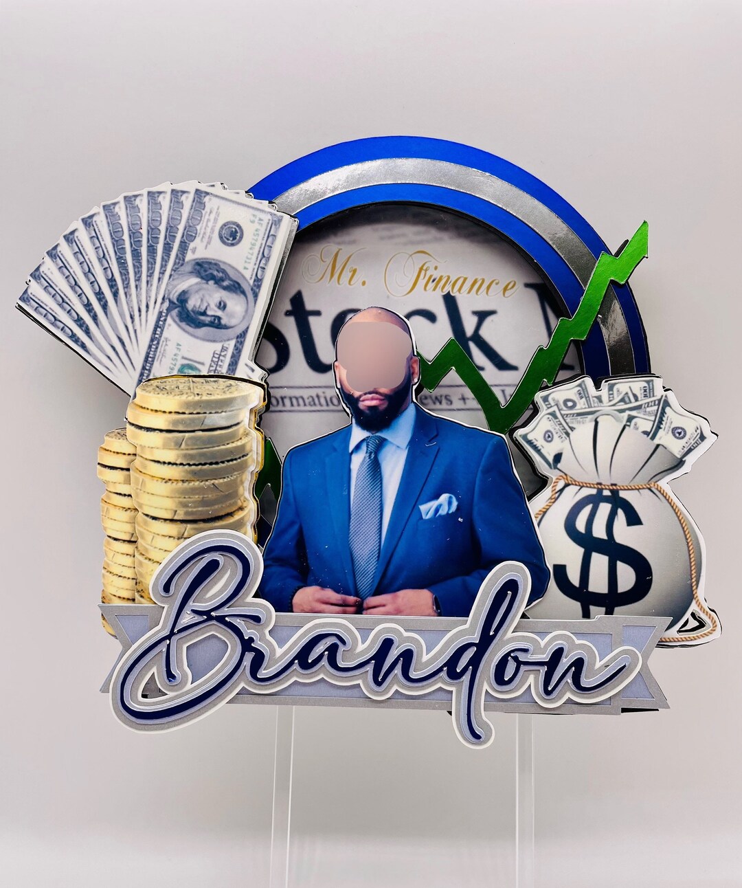Custom Money, Finance Cake Topper - Etsy