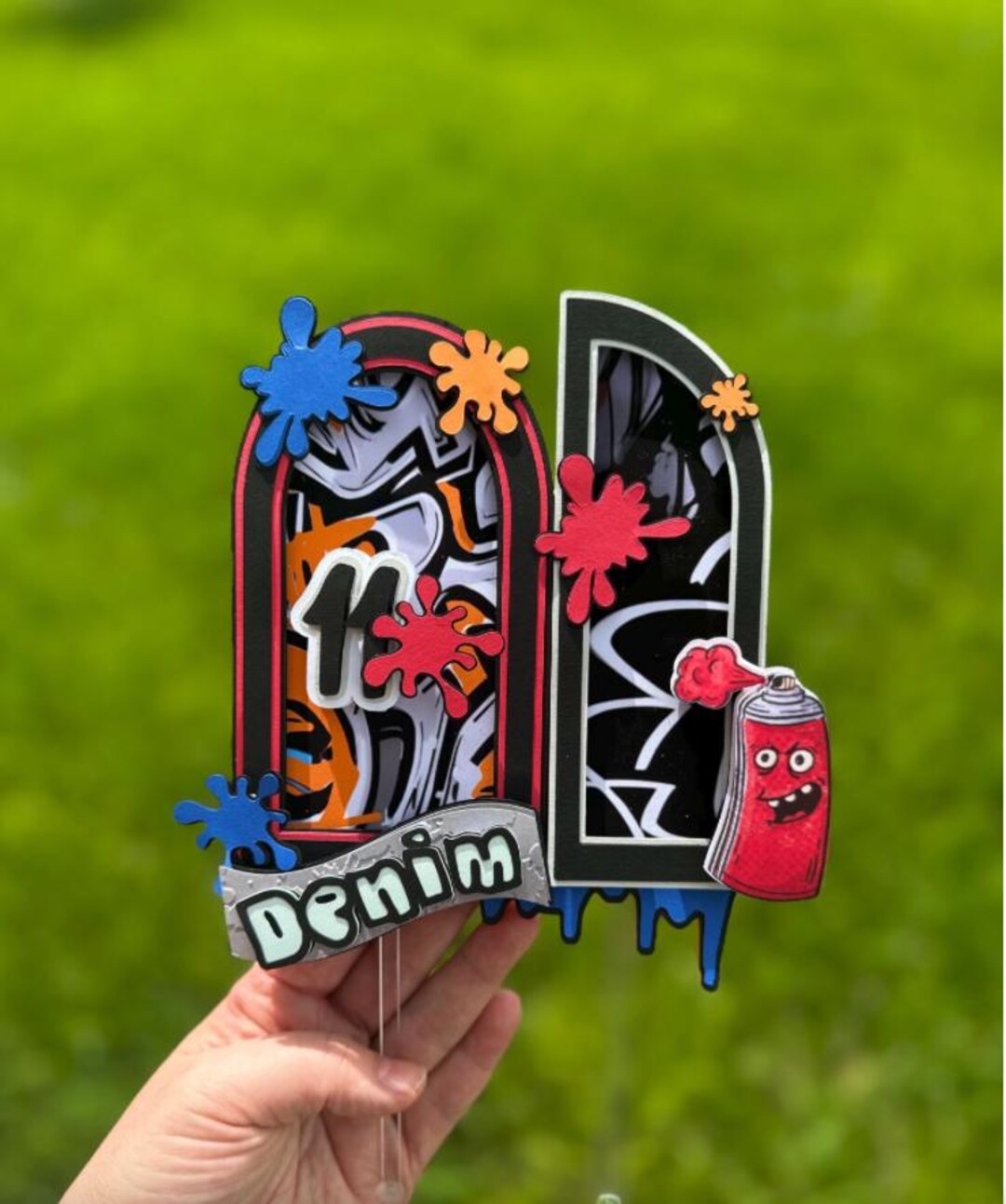 Graffiti Cake Topper - Etsy