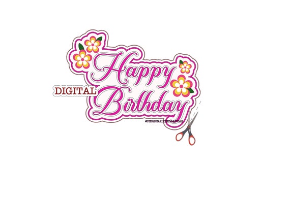 Happy Birthday Digital Clipart PNG JPEG - Etsy