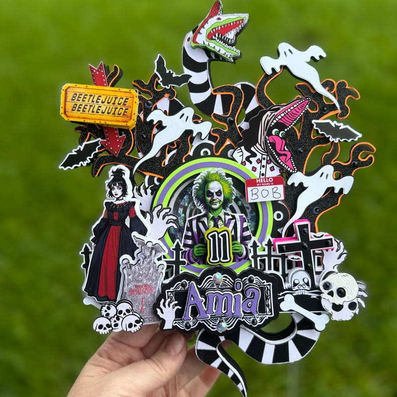 Beetlejuice Cake Topper - Etsy