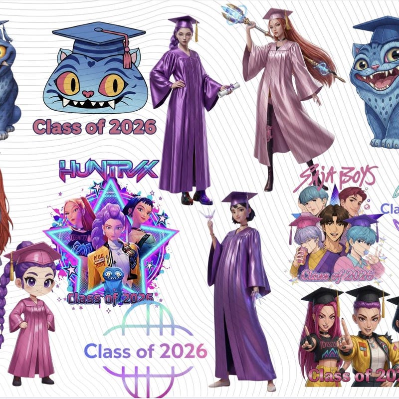 Huntrix Graduation Png - Etsy