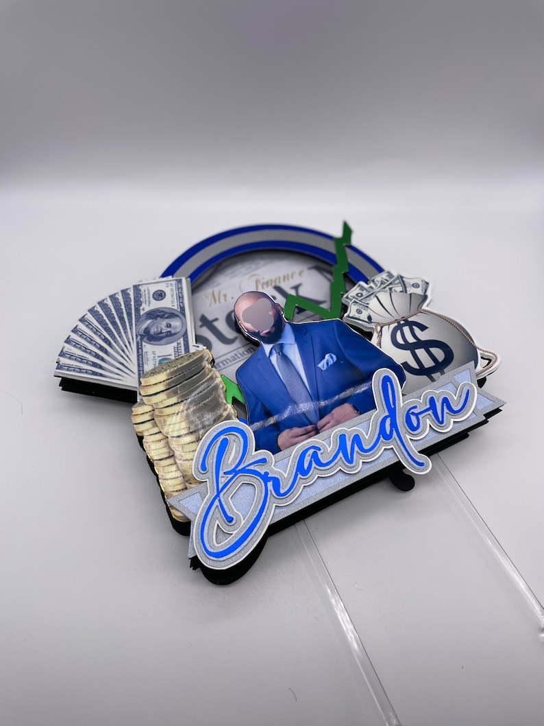 Custom Money, Finance Cake Topper - Etsy