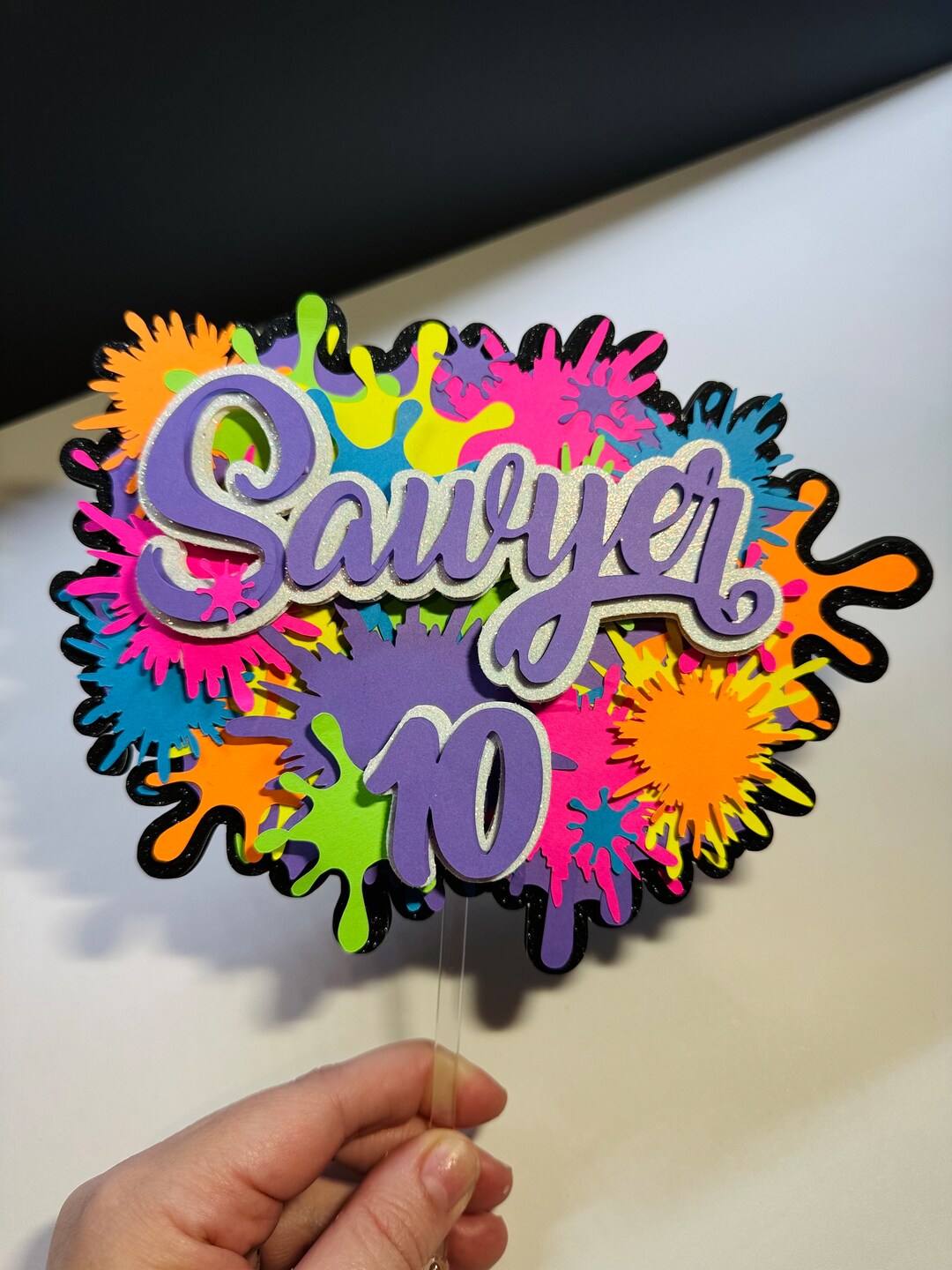 Splash Cake Topper Custom - Etsy