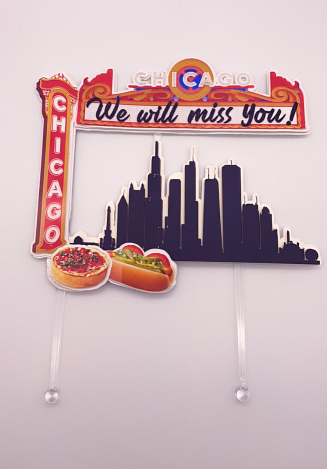 Chicago theme cake topper custom | Etsy