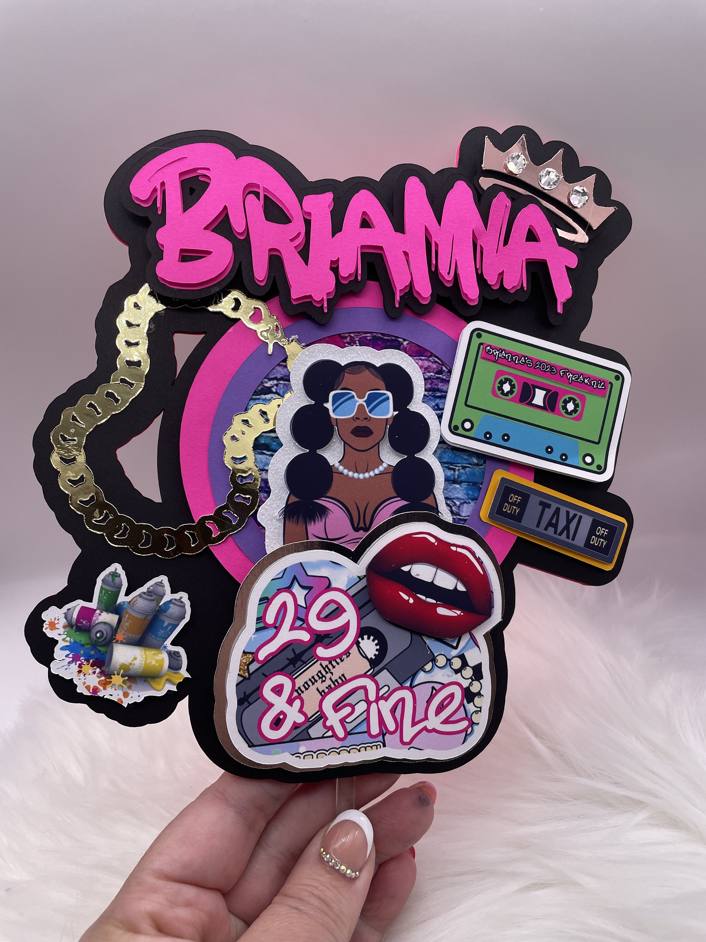 Custom Age & Fine Freaknik Cake Topper - Etsy