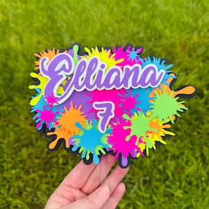 Splash Cake Topper Custom - Etsy