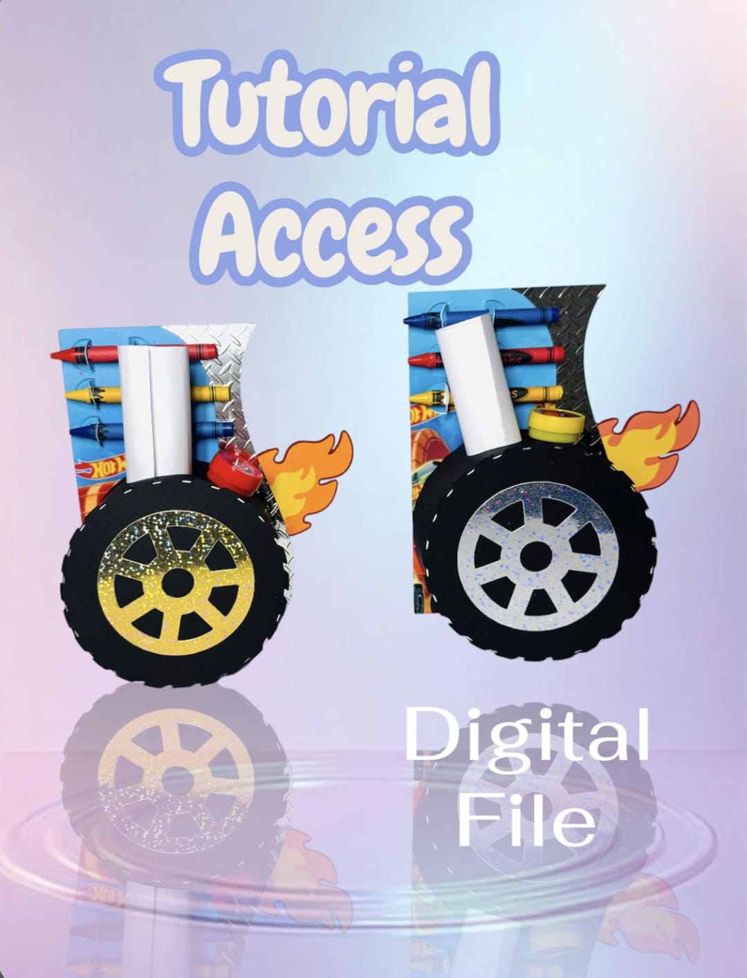 Wheels Activity Box With Tutorial Access Assembling SVG - Etsy