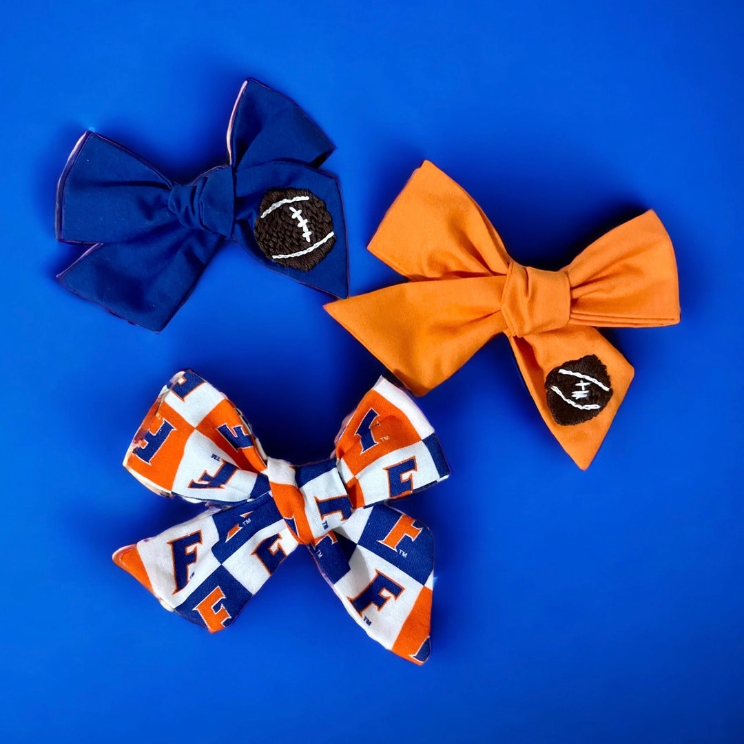 University of Florida Gators Hand-embroidered Hair Bows for Kids Game ...