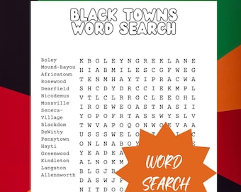 Black History Word Search - Etsy