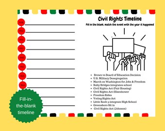 Civil Rights Activity Sheet Bundle - Etsy