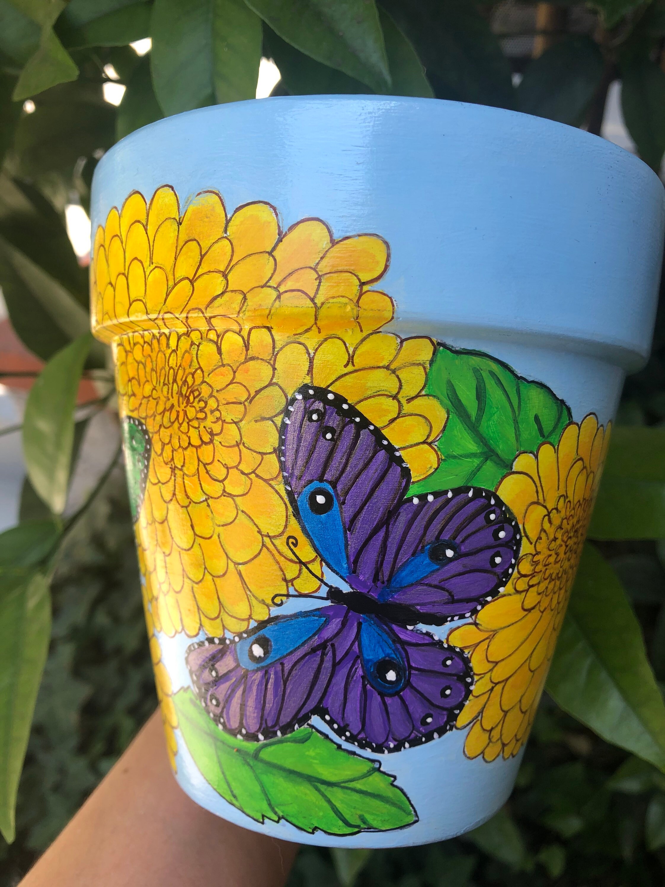 Footprint Butterfly Flower Pot