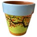 5" Hand Painted Flower Pot/fall Flower Pot/fall Season Painting/ Cats ...