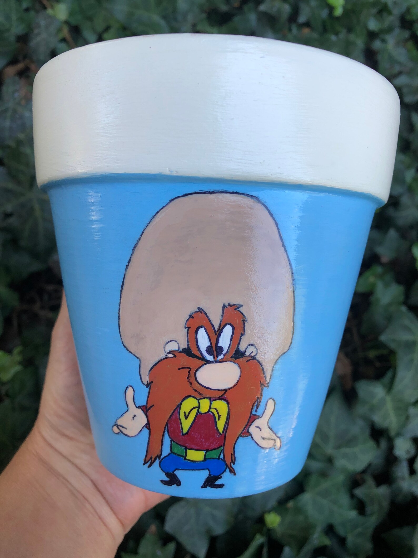 5 Hand Painted Flower Pot/bugs Bunny/looney - Etsy Ireland