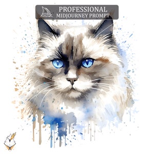 Watercolor Splatter Cats Midjourney Prompt, Midjourney Prompt ...