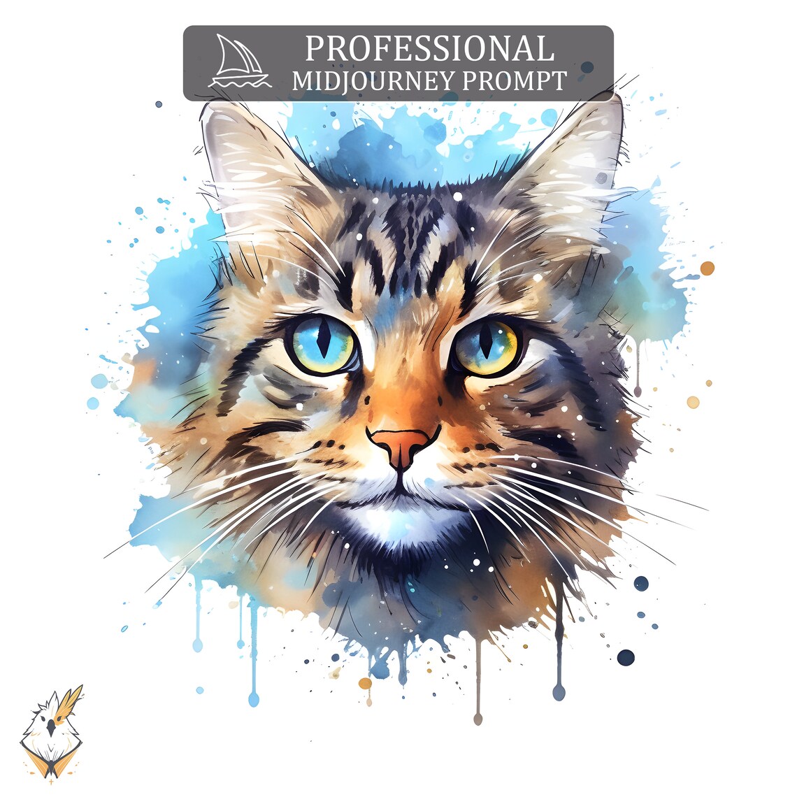 Watercolor Splatter Cats Midjourney Prompt, Midjourney Prompt ...
