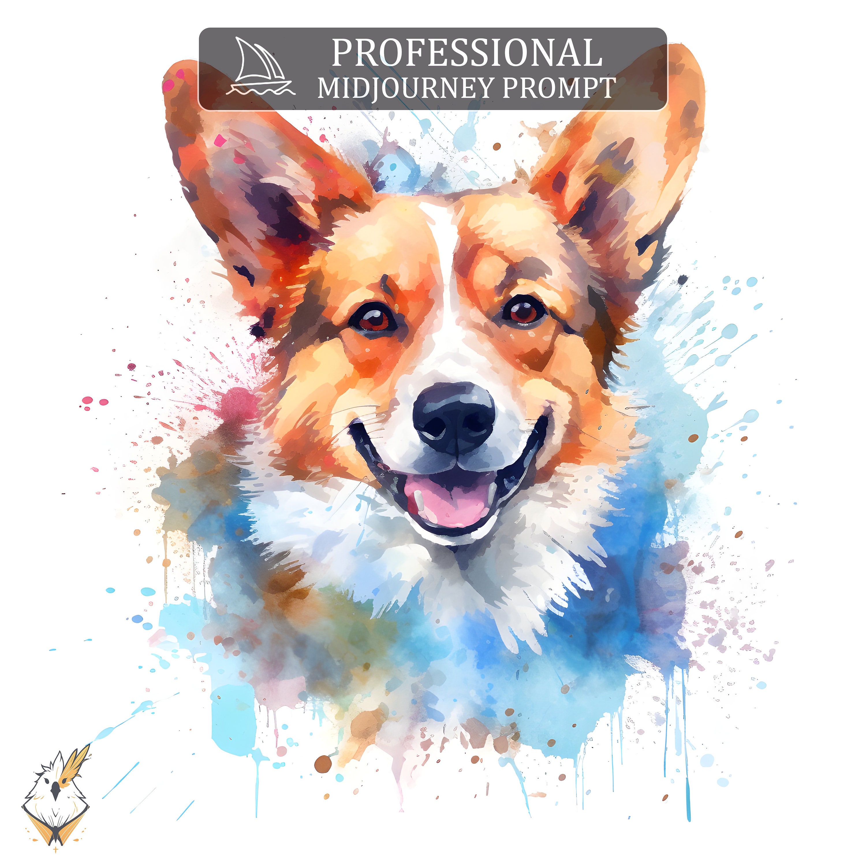 Watercolor Splatter Dogs Midjourney Prompt, Midjourney Prompt ...