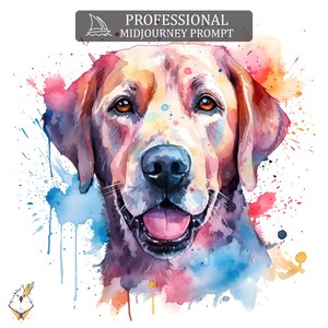 Watercolor Splatter Dogs Midjourney Prompt, Midjourney Prompt ...