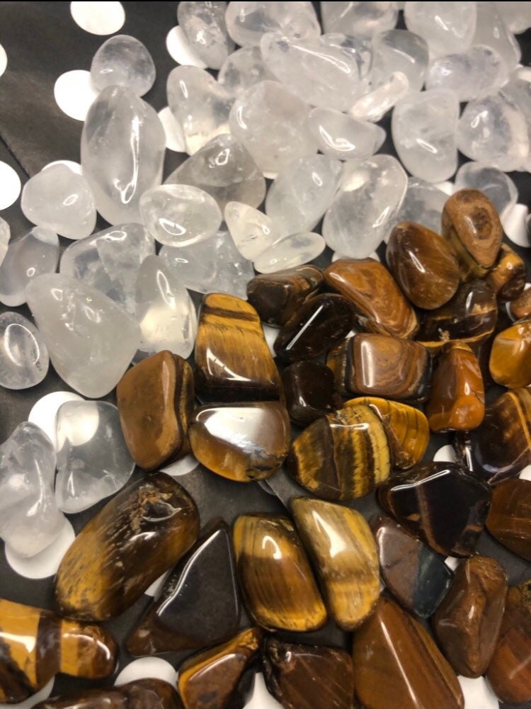 Tigers eye & Clear Quartz | Etsy