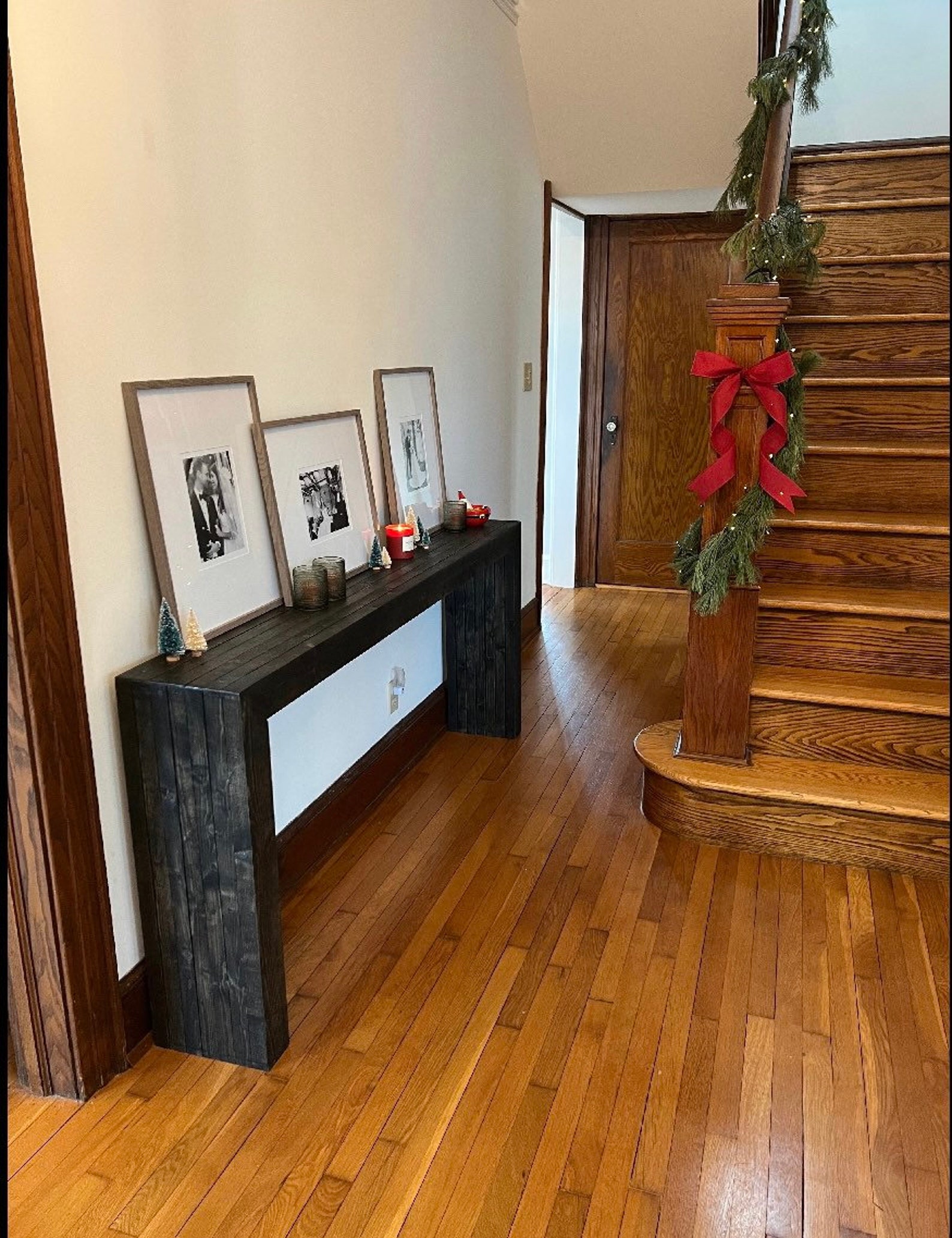 West Elm Inspired Console Table Real Wood Entryway Table - Etsy