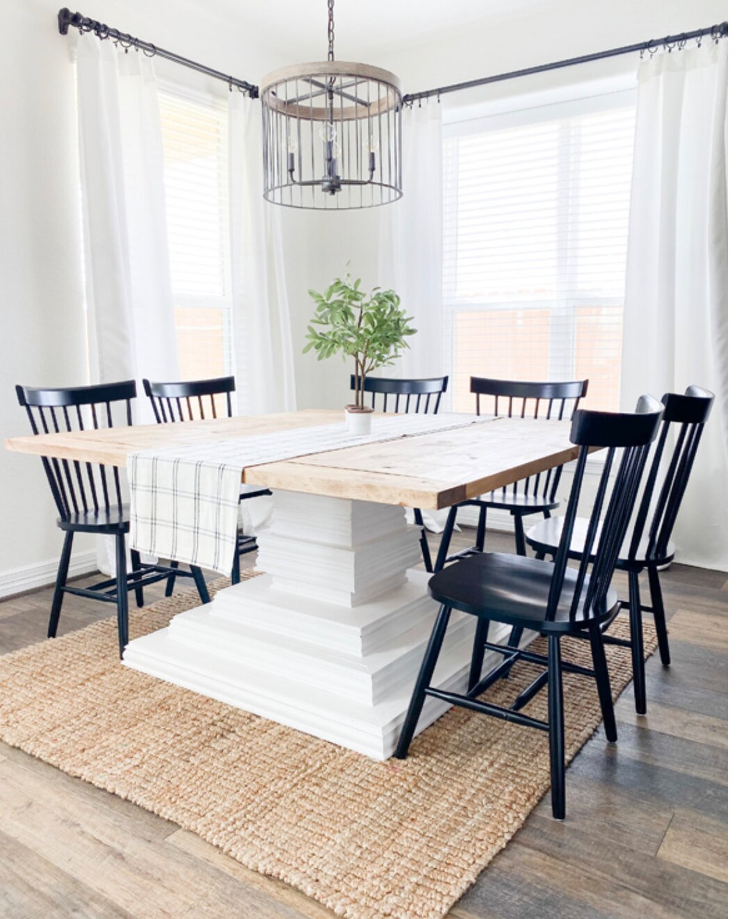Real Wood Square Dining Room Table - Etsy