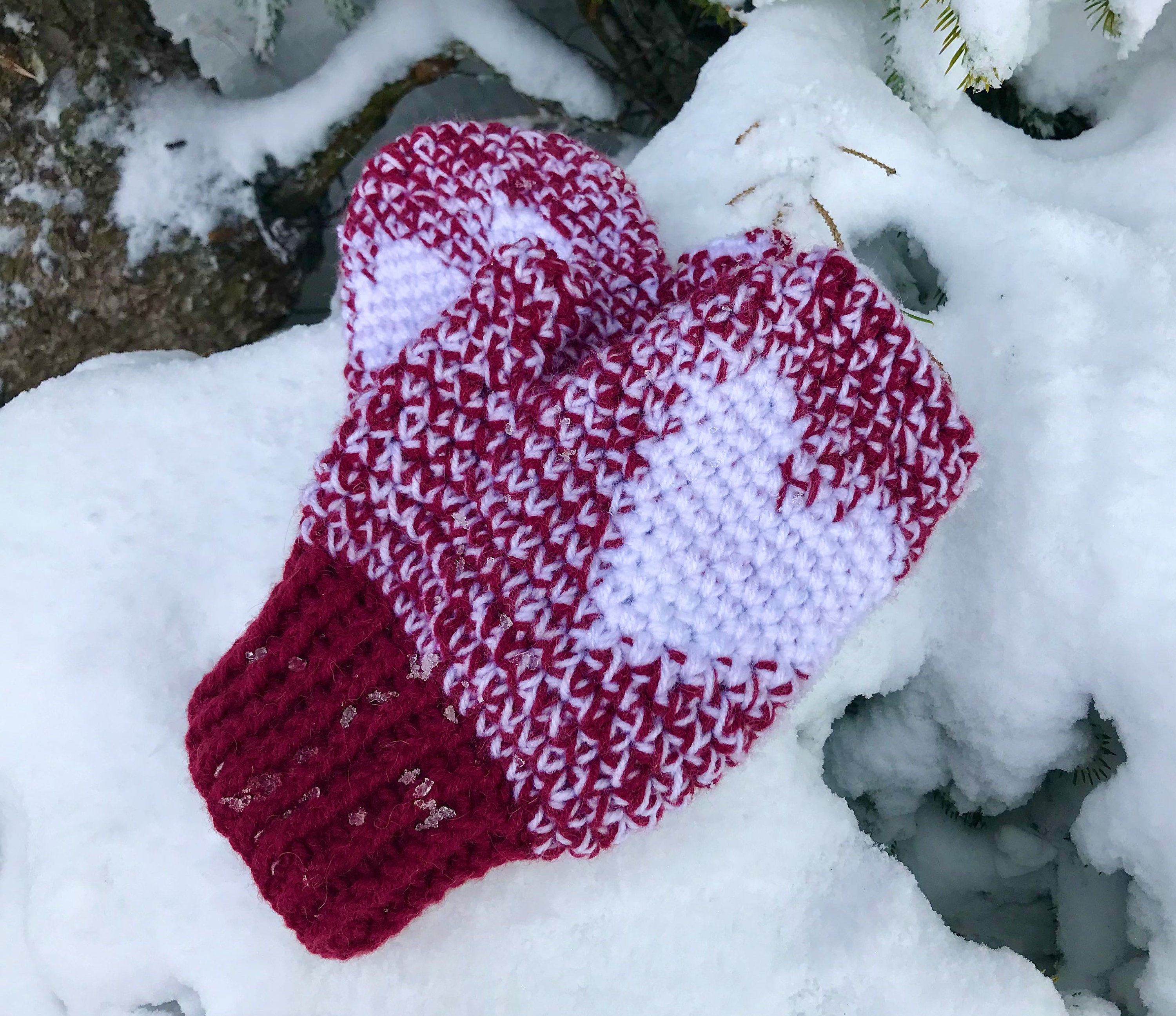 How to crochet Heart Mittens simple warm great Valentine | Etsy