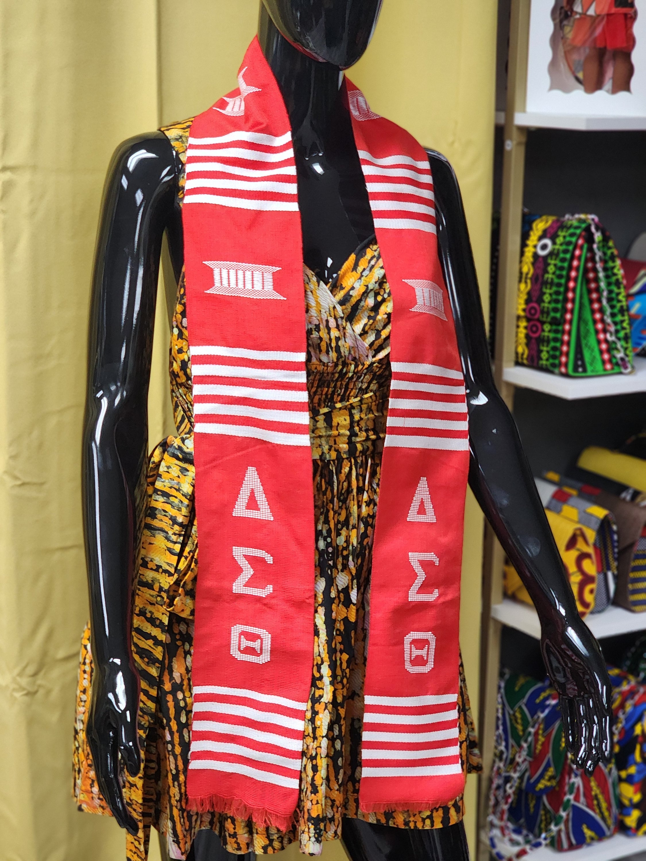 Delta Sigma Theta - Red, Fraternity and Sorority Sashes, Handwoven ...