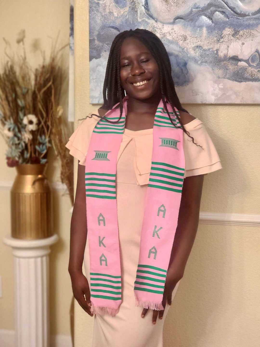 Alpha Kappa Alpha Graduation Sash Stole Made in Ghana - Etsy