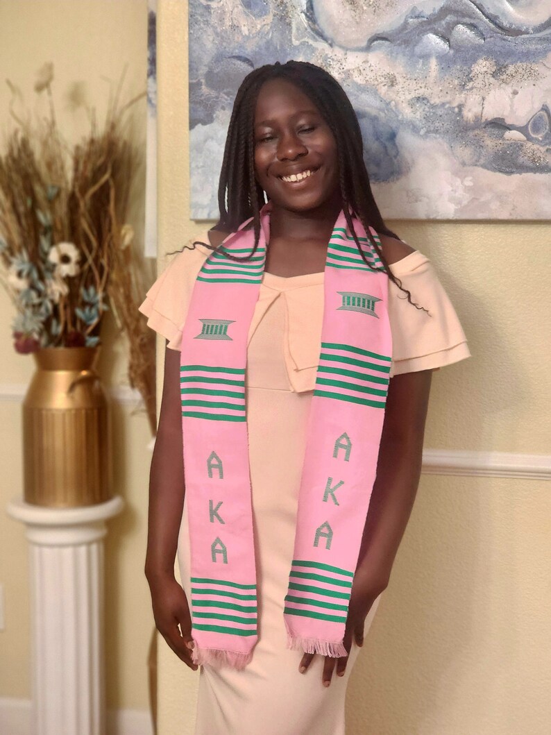 Alpha Kappa Alpha Graduation Sash Stole Made in Ghana - Etsy