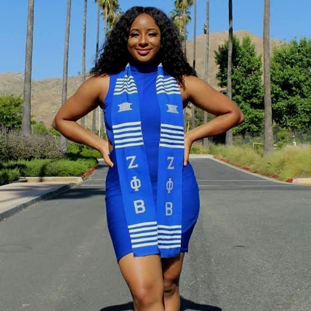 Handwoven Kente Cloth - Zeta Phi Beta - Stole Sash - Etsy