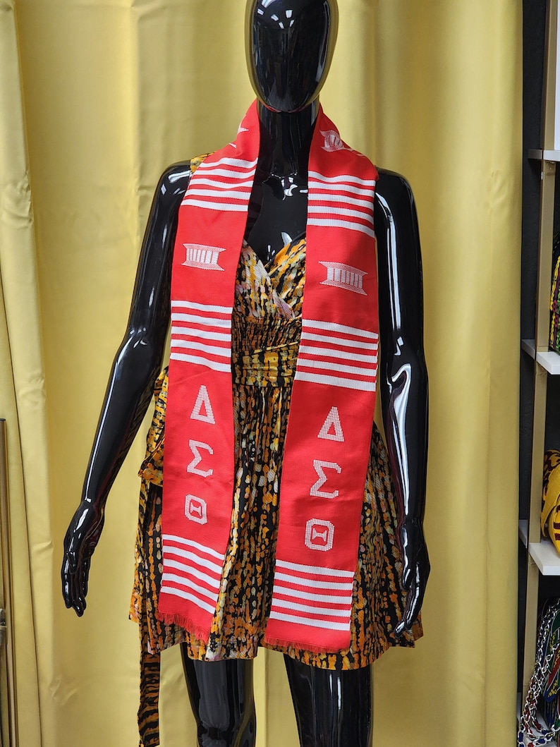 Delta Sigma Theta - Red, Fraternity and Sorority Sashes, Handwoven ...