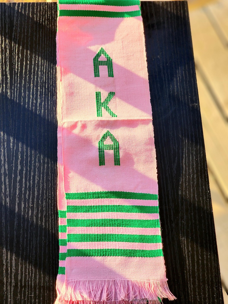 Alpha Kappa Alpha Graduation Sash Stole (AKA) Made in Ghana - Etsy