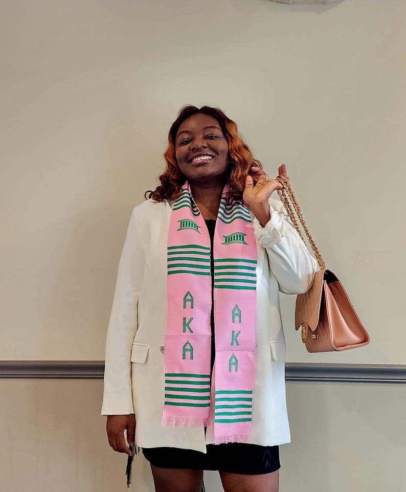 Alpha Kappa Alpha Graduation Sash Stole (AKA) Made in Ghana - Etsy