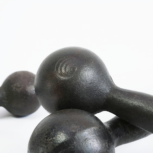 Vintage Cast Iron Dumbbell Soviet Union, Collectible Old USSR Sport ...