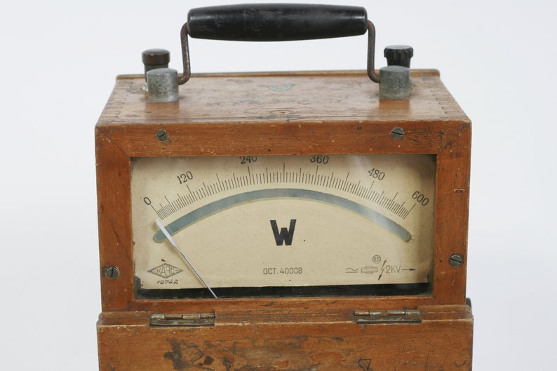 Antique Electrical Measuring Device With Wooden Case From - Etsy