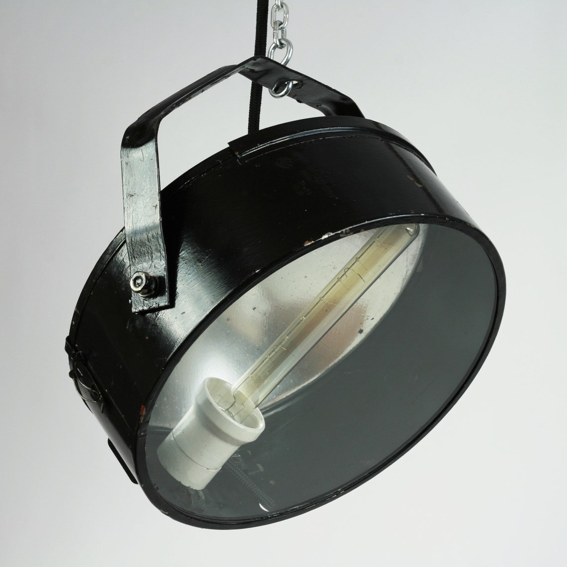 Vintage Soviet USSR Searchlight / Spotlight Lighting | Black Industrial ...