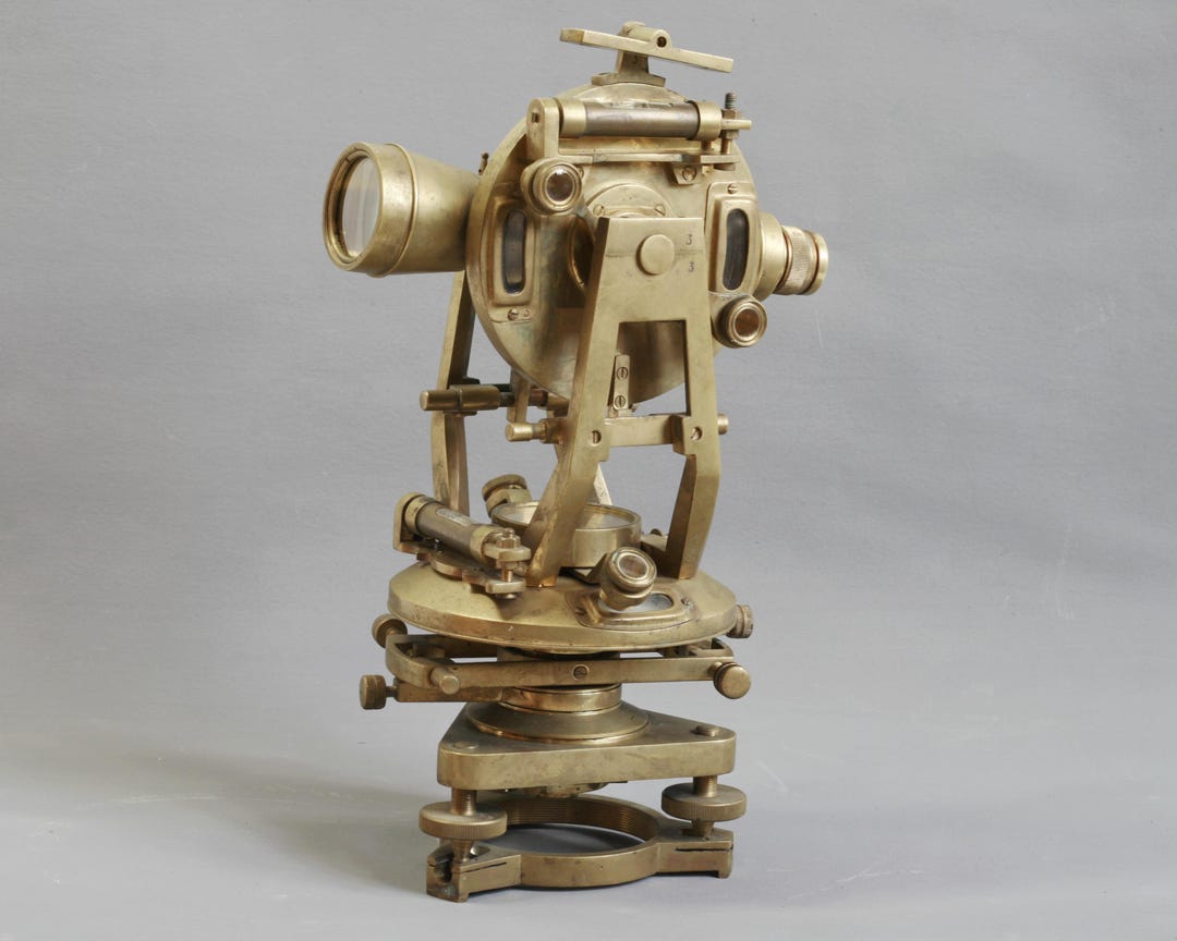 Antique Brass Nautical Theodolite Tool Device 20th Century London ...
