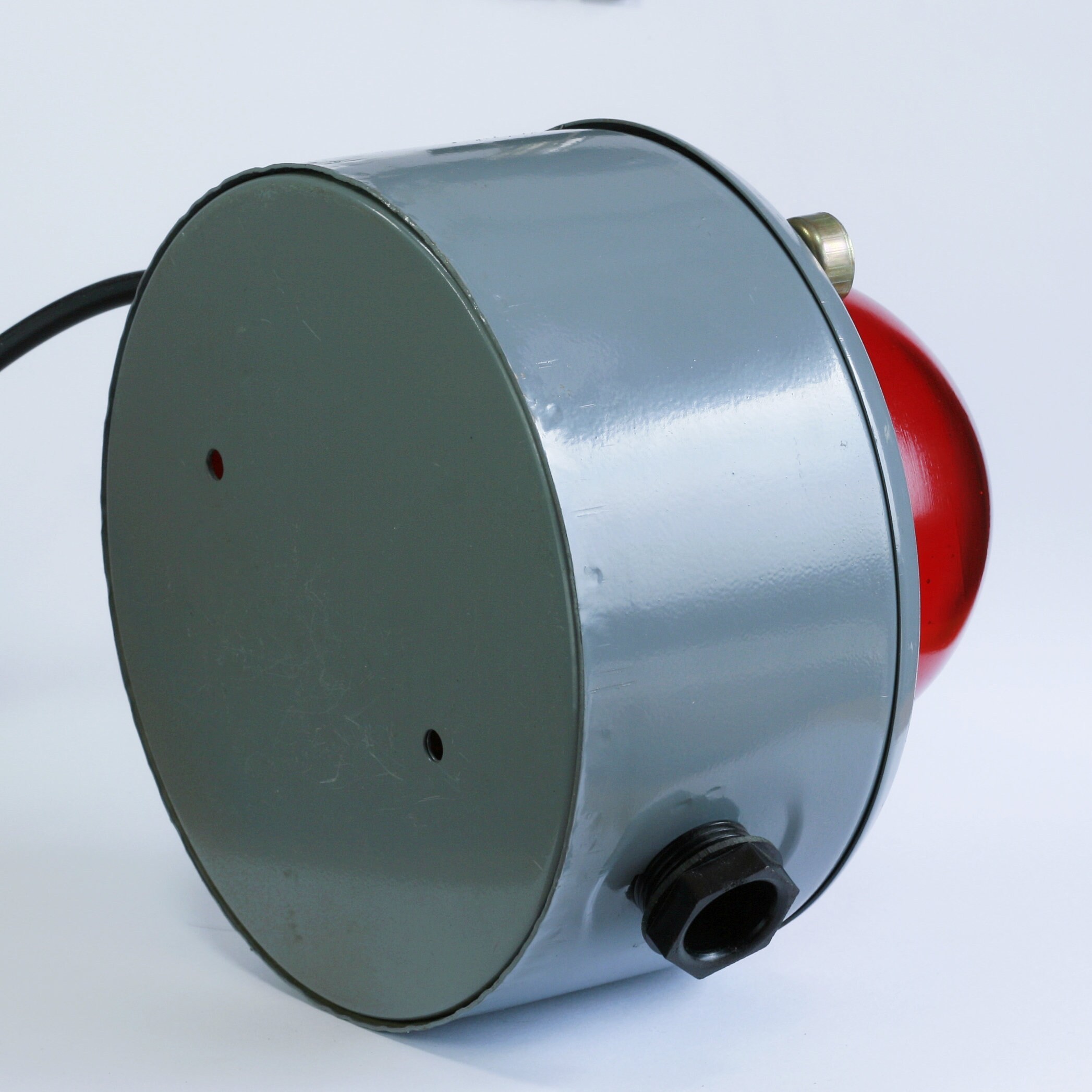 Vintage Industrial Soviet Signal Lamp Red, Green Glass Dome Lighting ...