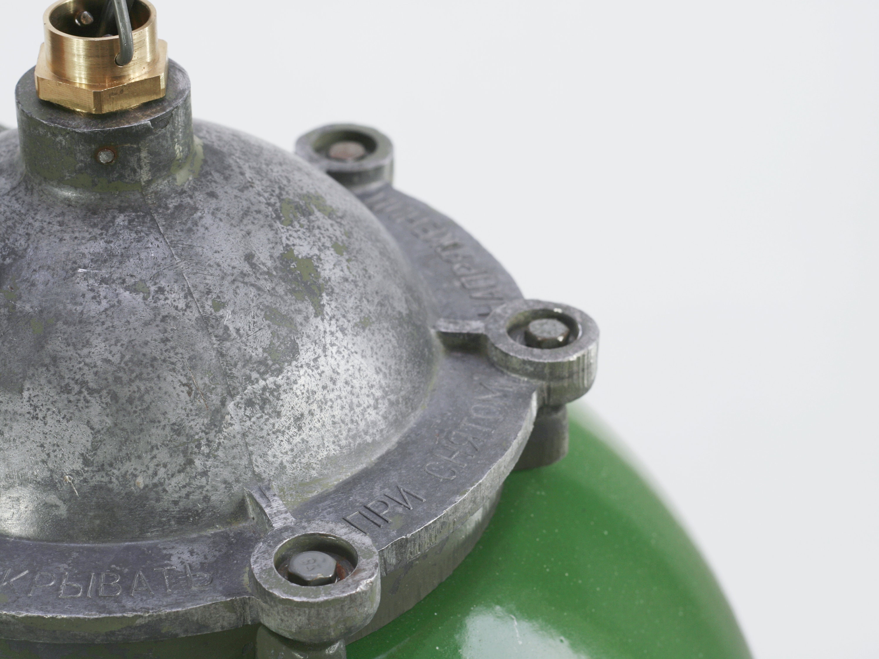 Vintage Industrial Lighting Fixture Green Industrial Light Pendant ...