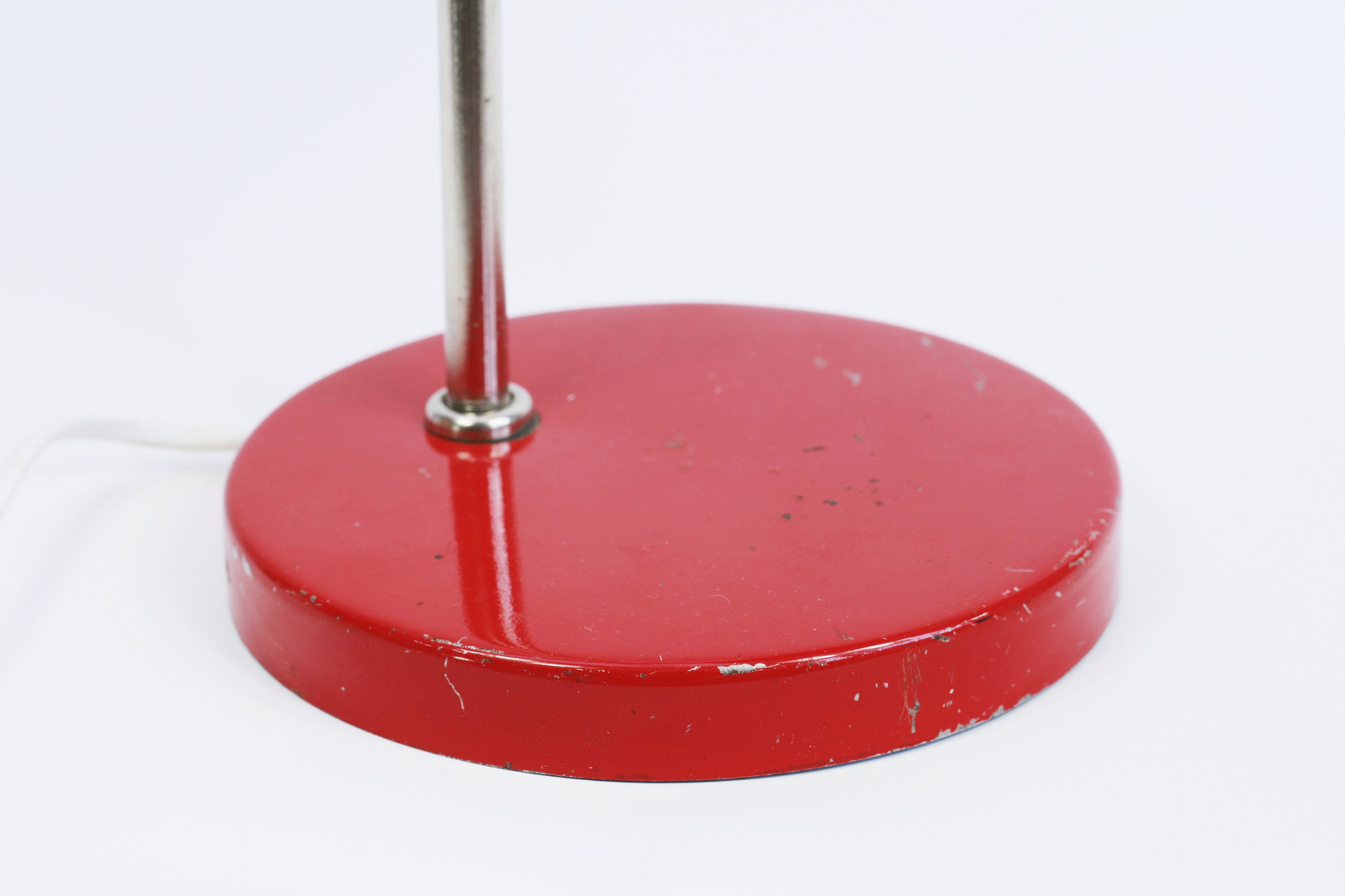 Red Soviet Table Lamp Vintage Soviet Desk Lighting With Red Shade USSR ...